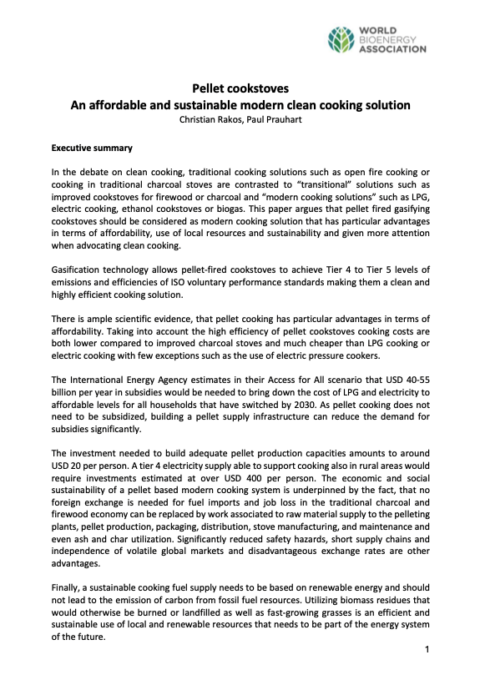 Pellet cookstoves – An affordable and sustainable modern clean cooking ...